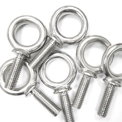 China G279 Shoulder Type Forged Stainless Steel AISI 304 AISI 316 Eye Bolt Plain Finish for sale