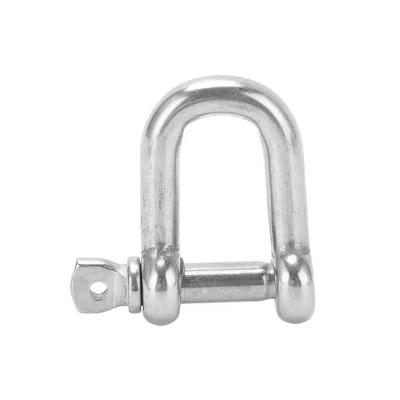China Hot Forged Polished Stainless Steel AISI304/316 D Shackle for Sailboats in Durability for sale