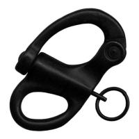 China Marine Hardware Quick Release Fixed Shackle with Round Ring and Black Oxide Finish for sale