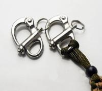 China Marine Hardware Quick Release Fixed Shackle with Round Ring and Black Oxide Finish for sale