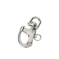 China Marine Hardware Quick Release Fixed Shackle with Round Ring and Black Oxide Finish for sale
