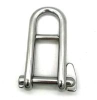 China Stainless Steel Long D Shackle with Screw Pin Rigging Hardware in Polished Finish for sale