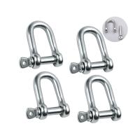 China Polished Screw Pin Forged Stainless Steel 304/316 Marine Anchor Lifting D Shackle Other for sale