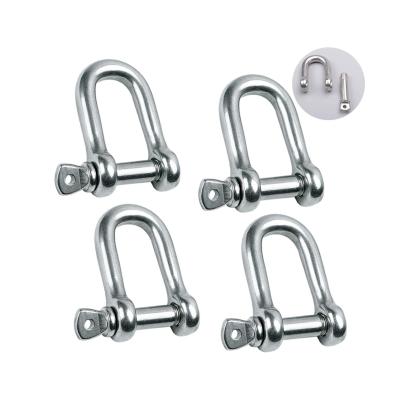 China Polished Screw Pin Forged Stainless Steel 304/316 Marine Anchor Lifting D Shackle Other for sale