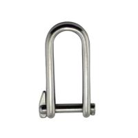 China Marine Hardware Shade Rigging Sail Long D Shackle With Eye Screw Pin 316 Stainless Steel for sale