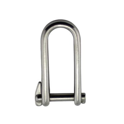 China Marine Hardware Shade Rigging Sail Long D Shackle With Eye Screw Pin 316 Stainless Steel for sale