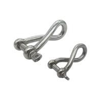 China Customized Stainless Steel 304 / 316 Twisted Shackle With Screw Pin Non-standard for sale