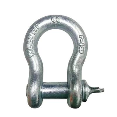 China High Strength Carbon Steel G209 Bow Shackle Lifting With Galvanized Finish for sale