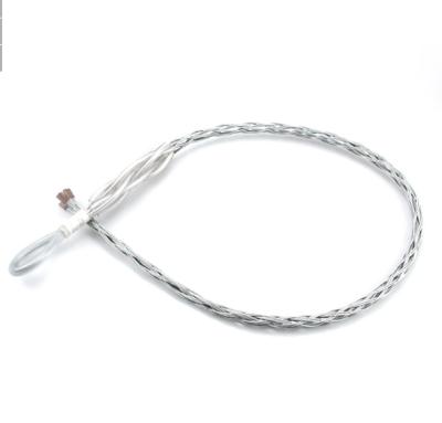 China Wire Rope Cable Snake Pull Grips Without Link Standard in Silvery White with Flat Nail Clip for sale