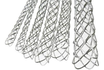 China Cable Pulling Grip With 5mm Nut Flexible Eye Mesh Rope Cable Sock Kit Galvanizing Steel Antislip Pipe Cable Wire Pulling Grips Lassos 6 Set 4-25mm for sale