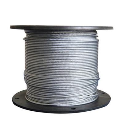 China Hot-Dipped Galvanized Aircraft Cable MIL-DTL-83420 2000N/MM2 7x19 Steel Wire Rope 3/32'' reels with 2.000 m/each and Made for sale