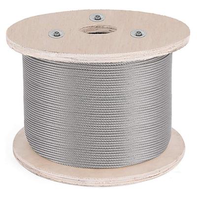China Inox Cable AISI316 AISI304 Stainless Steel Wire Rope with Other Processing Service 7x7 Steel Cable Rope for sale