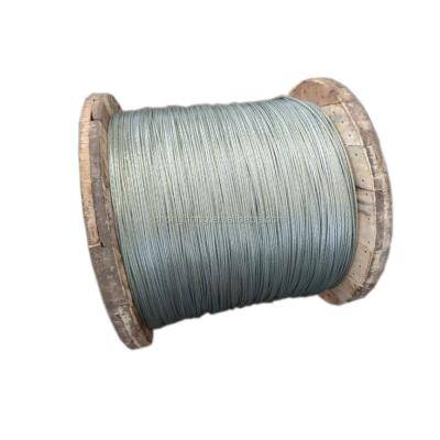 China 0.8mm-4.9mm Construction IEC 888 Zinc-Coated Steel Wire Strand Conductors for sale
