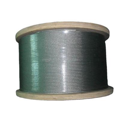 China Customization Steel Grade Stainless Steel AISI304/316 1x7 1x19 1x37 Inox Cable 1mm 2mm 3mm 4mm 5mm 6mm 7mm Steel Cable Ropes for sale