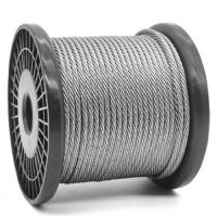 China Customization Steel Grade Stainless Steel AISI304/316 1x7 1x19 1x37 Inox Cable 1mm 2mm 3mm 4mm 5mm 6mm 7mm Steel Cable Ropes for sale