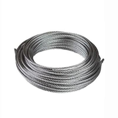 China GB Standard 6*12 7FC 300m Coil Galvanized Steel Wire Rope for Bunding 5mm Diameter and 3mm-20mm Diameter for sale