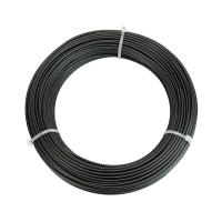 China PP/PE/PU/PVC/PA/Nylon 1.2-1.8mm Black Polypropylene Coated Steel Wire Rope 7x7 Tolerance ±1% With Si Content % 0.1 for sale