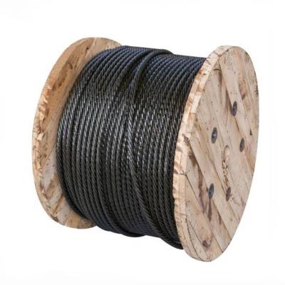 China Steel Wire Rope 6x12 FC Non-Alloy Bright Line Contacted Ungalvanized Strand for sale
