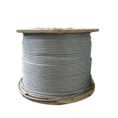 China 9x19S 16mm General Elevator Rope Diameter 8-22mm Non-Alloy 1570MPa/1770MPa Galvanized Steel Wire Ropes for Elevators for sale