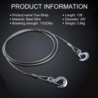 China Galvanized Steel Winch Cable with 6x19+IWRC Construction High Carbon Steel 13 ft Length for Construction for sale