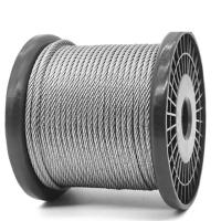China Galvanized Steel Wire Rope Cable 1mm 1.5mm 1.2mm 3mm 6x7 IWS Sliver Galvanized Finish for sale