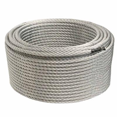 China High Strength Galvanized 6X24 7FC Steel Wire Rope With Tensile Strength 1570MPa 2160MPa for sale