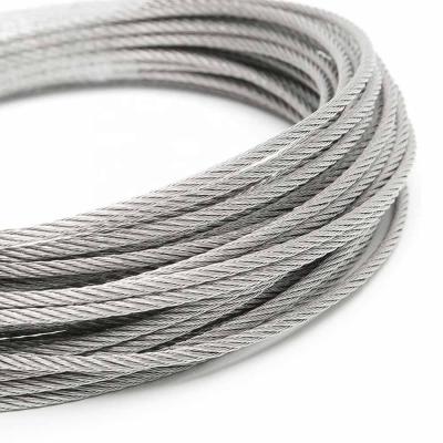 China 6X24 7FC Galvanized Steel Wire Rope for Fishing 16mm-90mm Diameter Structure for sale