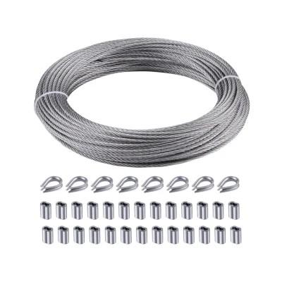 China Cutting DIY Outdoor Suspension 1.5mm 7x7 Strand Core Cable Stainless Steel Wire Rope For Alloy Processing Service for sale