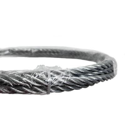 China 4x31 WSC 8.3mm Galvanized Steel Wire Rope In Standard AiSi Carbon Steel Grade For Construction for sale