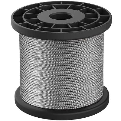 China 1x7 1x19 7x19 7x7 Inox Cable 316 Steel Cable Ropes Wire Stainless Steel Wire Rope with Polished Finish and Low C Content for sale