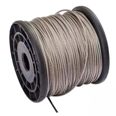 China 1000 Meters Length 8 X19 304/316 Stainless Steel Wire Rope Elevator Wire Rope Cable With ±1% Tolerance for sale