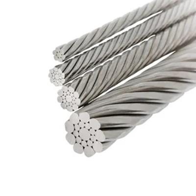 China High Tensile 8X19W Iwrc Galvanized Cotton Core Strands Fiber Core White Zinc Spring Steel Wire for Building Construction for sale