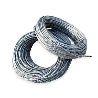 China 6x19-WSC 7x19 Galvanized Ungalvanized Steel Cable for Cranes and High Tensile Strength for sale