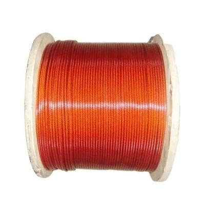 China Galvanized 1*19 High Tensile Strength PVC Nylon Coated Steel Wire Rope Processing Service Other for sale
