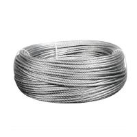China Stainless Steel Grade Fiber / Cotton Core Galvanized 1X7 Steel Wire Rope for Electric Non-Alloy and Durable for sale