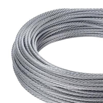 China Non-Alloy Galvanized 8mm 10mm 12mm Flexible Steel Wire Rope Carbon Steel Cable for Industrial Applications for sale