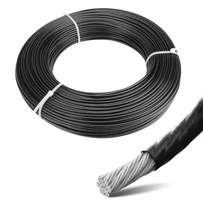 China Non-Alloy Steel Wire Rope 1.8mm 7x19 for Cold Heading PVC Coated Skipping Rope Corrosion and Weather Resistant for sale