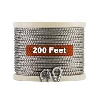 China 304 Stainless Steel Galvanized 7X19 6mm Galvanized Aircraft Cable For Fencing Applications for sale