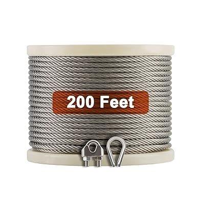 China 304 Stainless Steel Galvanized 7X19 6mm Galvanized Aircraft Cable For Fencing Applications for sale
