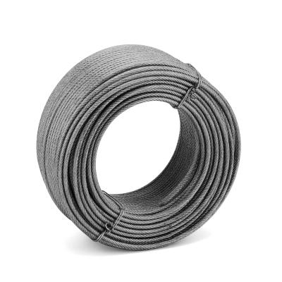 China Corrosion-Resistant 7X19 Galvanized Aircraft Cable Lifting Steel Wire Cable AISI 304 Stainless Steel for sale