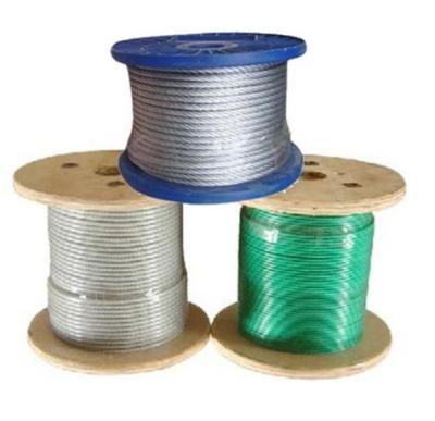China Non-Alloy Construction Pvc Coated Galvanized Steel Wire Rope Joint With Strong Tensile Strength for sale