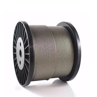 China 6mm 6x19 Fc 304 7x19 IWRC 10mm 12mm Ungalvanised Steel Wire Rope Cable ±1% Tolerance for sale