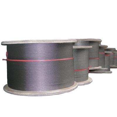 China Stainless Steel Wire Rope Inox Cable with AISI304 304L 316 316L Material and 6 x 7 FC / IWS Construction in 1/16