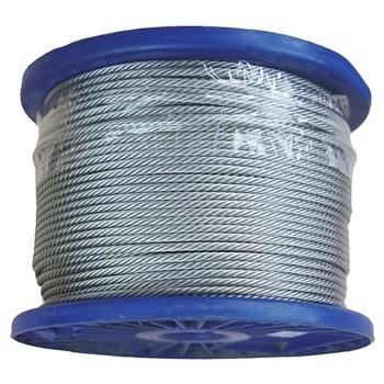 China 1000 ft Length 6x19+IWRC Construction Galvanized Aircraft Cable Wire Rope ISO9001/ISO14001 Certified for sale