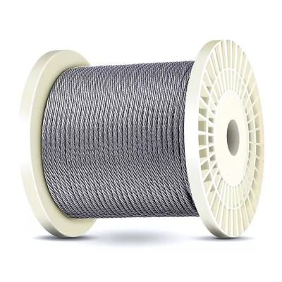 China Transparent PVC Coating Galvanized Steel Wire Rope 2mm-4mm 6x7 FC for Transparent and Other Processing Service for sale