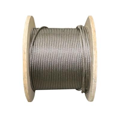 China Stainless Steel Wire Rope 7x7 Structure 2mm Diameter for Heavy Load and High Tensile Strength Applications for sale