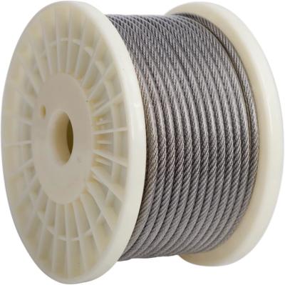 China Polished 7x19 SUS 304/316 Stainless Steel Wire Rope for Marine and Construction for sale