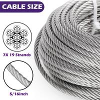 China Polished 7x19 SUS 304/316 Stainless Steel Wire Rope for Marine and Construction for sale