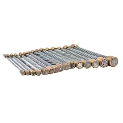 China 1x7 1x19 Galvanized Zinc-Coated Steel Wire Strand With ±1% Tolerance And Carbon Steel Material for sale