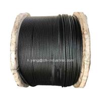 China ASTM Standard 7x7 Black Powder Coated Galvanized Wire Rope Aircraft Cable for Stage and Movies for sale